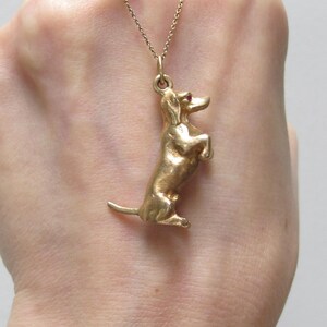 Vintage 14k Yellow Gold Daschund Weiner Dog Charm Pendant - Etsy