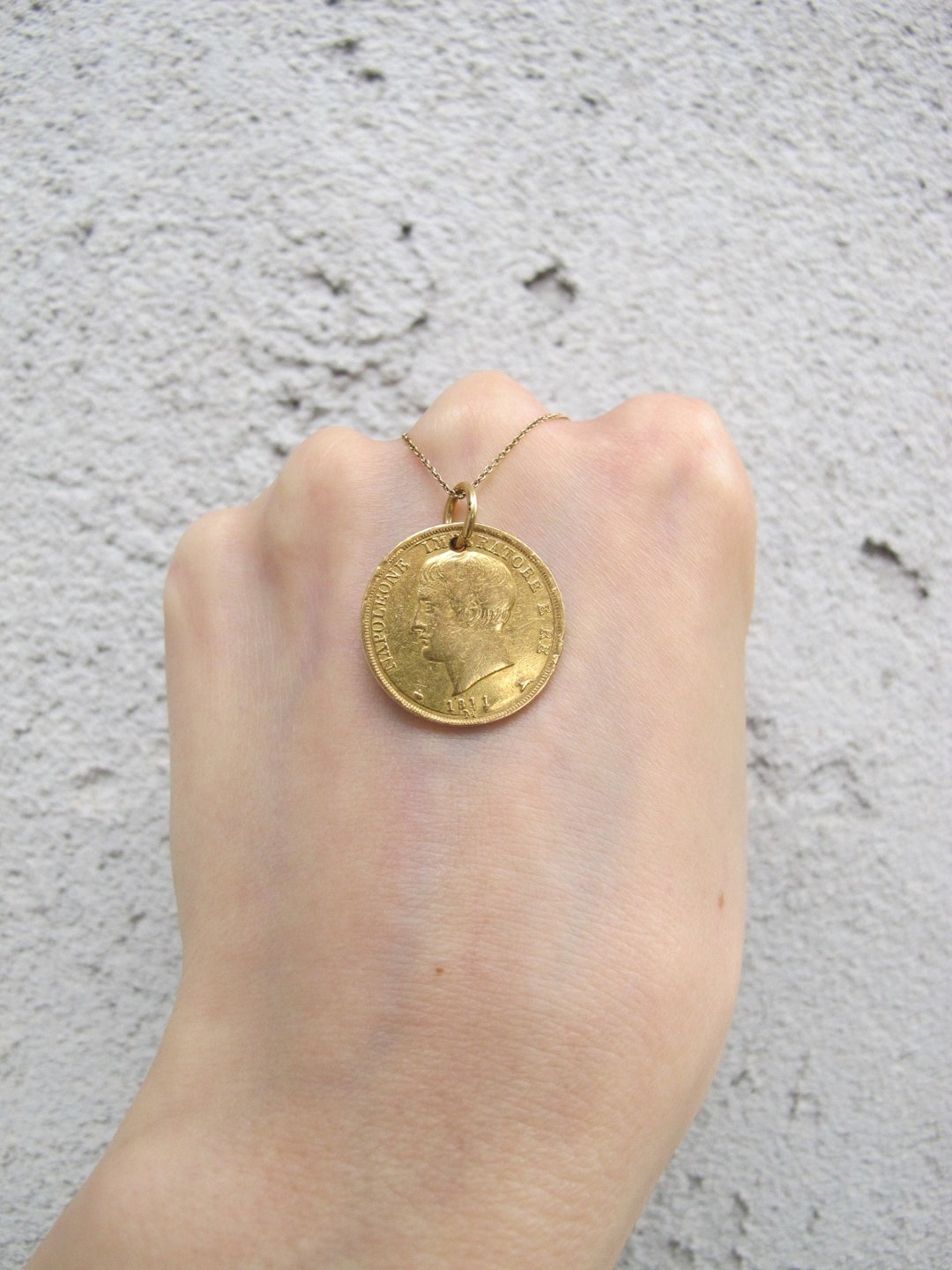 Antique 18k and 22k 20 Lire Italian Gold Coin Napoleon Pendant - Etsy