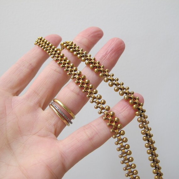 Antique 14k Gold Ball Chain Necklace - Gem