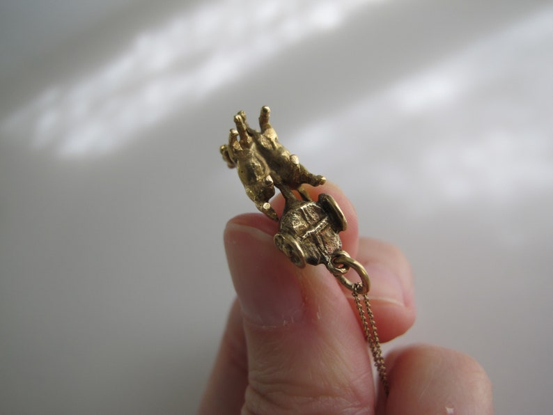 Vintage 18k Yellow Gold Gladiator Horse Chariot Charm Pendant - Etsy