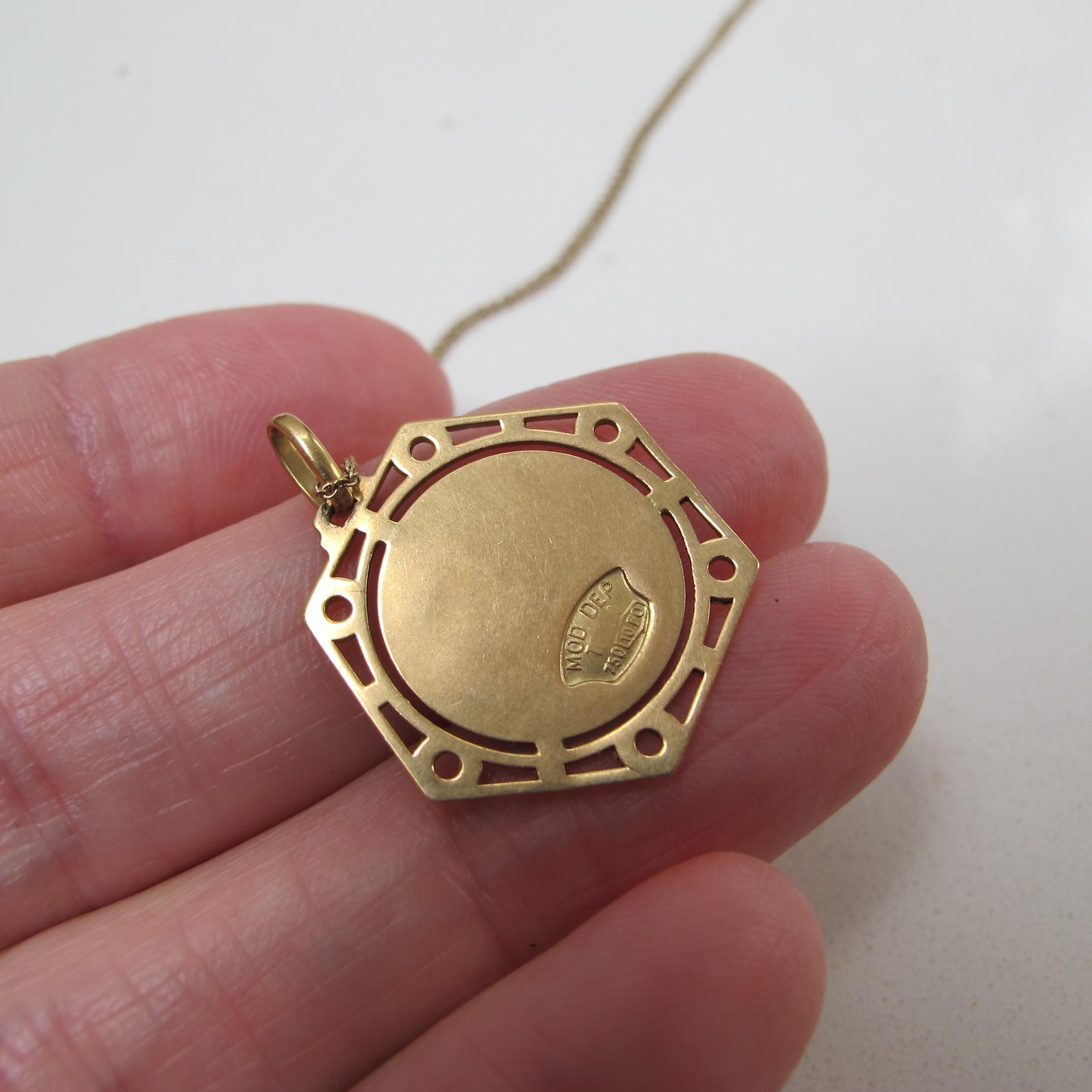 Vintage 18k Yellow Gold Mod Dep Sempre Uniti Enamel Italian Love Token ...