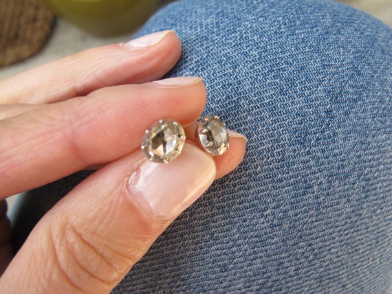 Antique Rose Cut Diamond Collet Set in Silver and 14k… - Gem