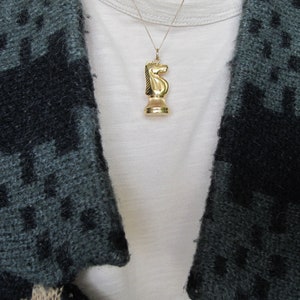 Vintage 18k Yellow Gold Chess Knight Horse Pendant - Etsy