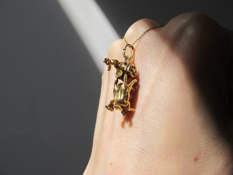Vintage 18k Yellow Gold Gladiator Horse Chariot Charm Pendant - Etsy