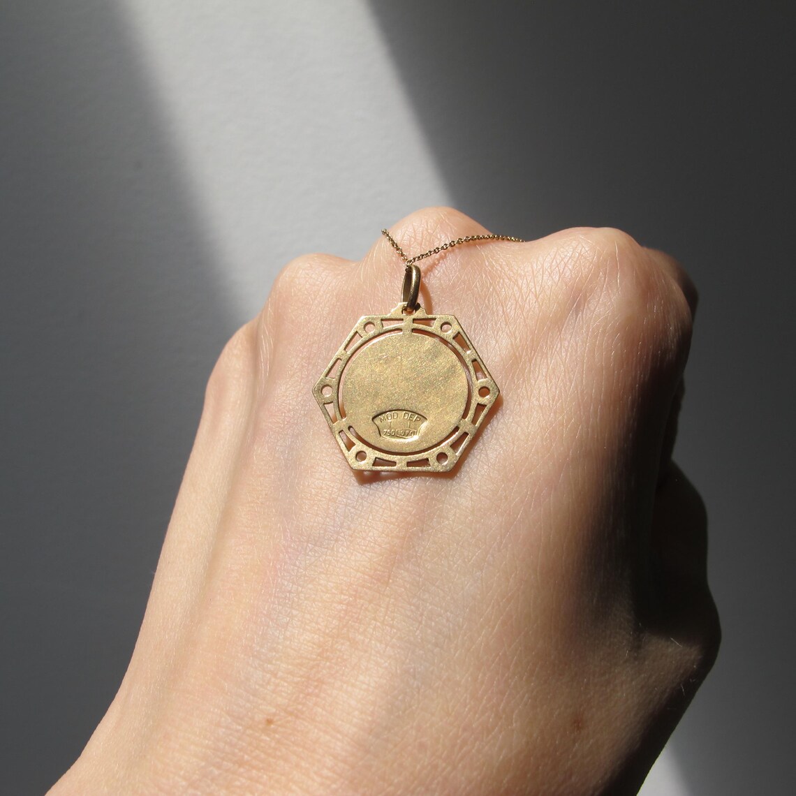 Vintage 18k Yellow Gold Mod Dep Sempre Uniti Enamel Italian Love Token ...