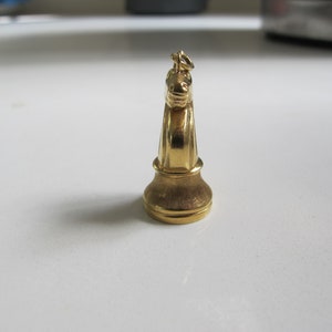 Vintage 18k Yellow Gold Chess Knight Horse Pendant - Etsy