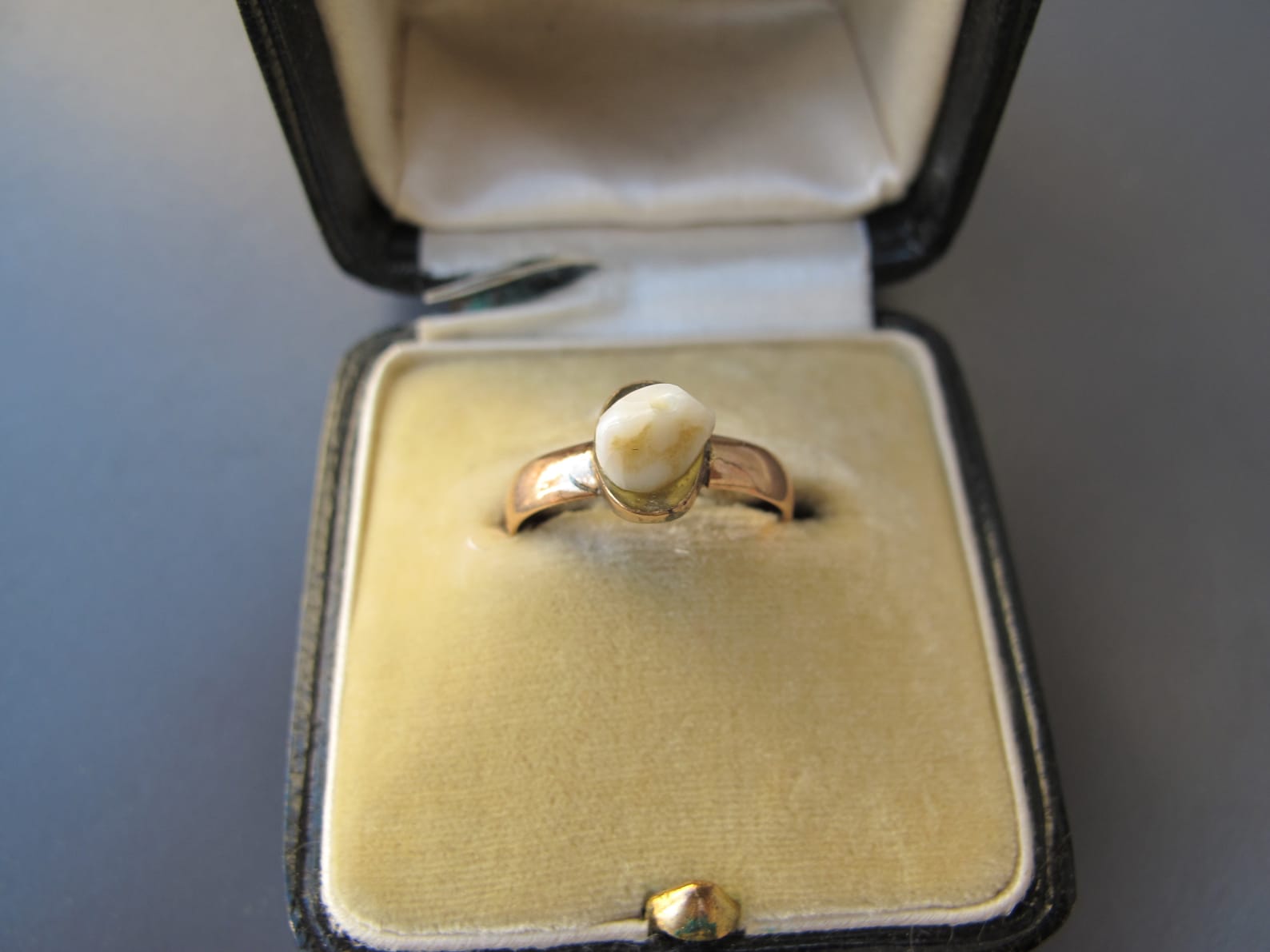 Antique Victorian Era Milk Tooth Ring in 14k Rose Gold - Etsy