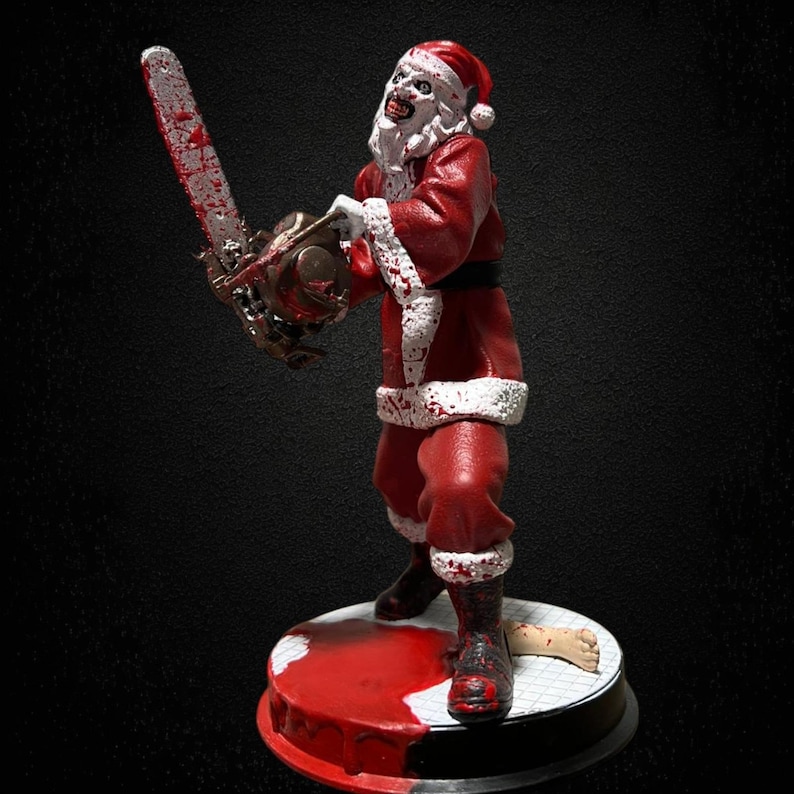 Terrifier Santa 3D Resin Statue | Horror Art Clown Figure - Etsy