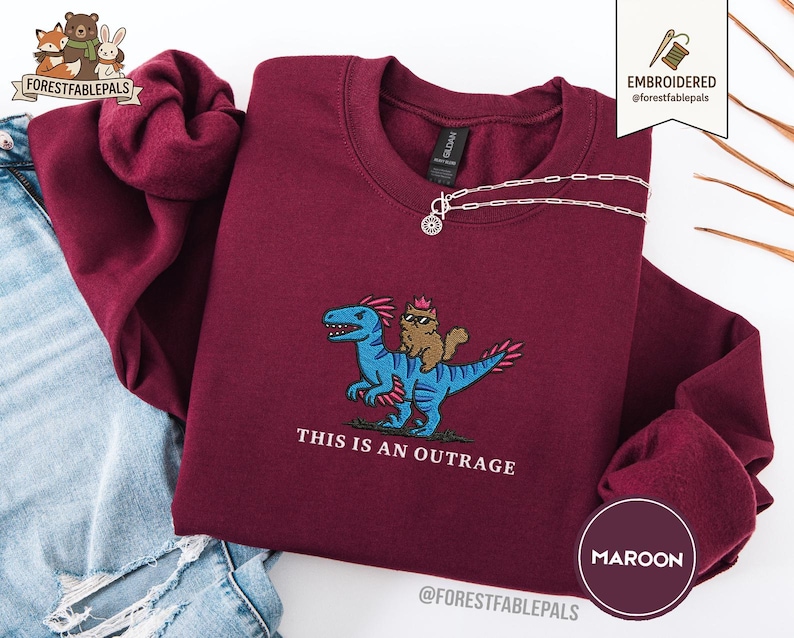 Embroidered Princess Donut and Mongo Sweatshirt, Dungeon Crawler Carl ...