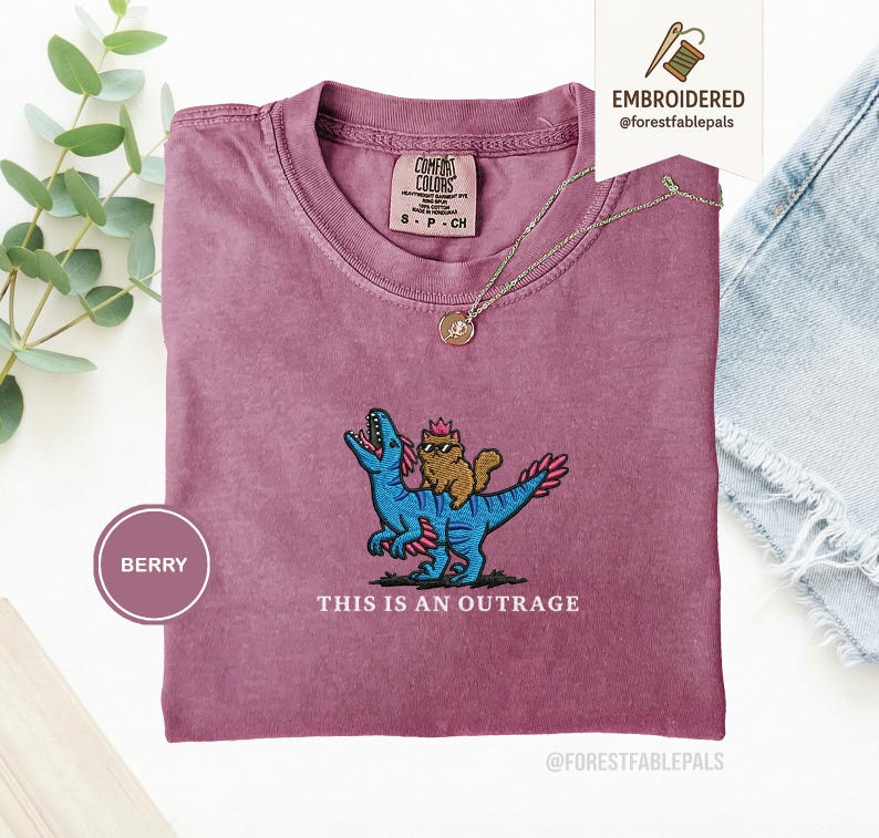 Embroidered Princess Donut and Mongo Shirt, Dungeon Crawler Carl Tee ...