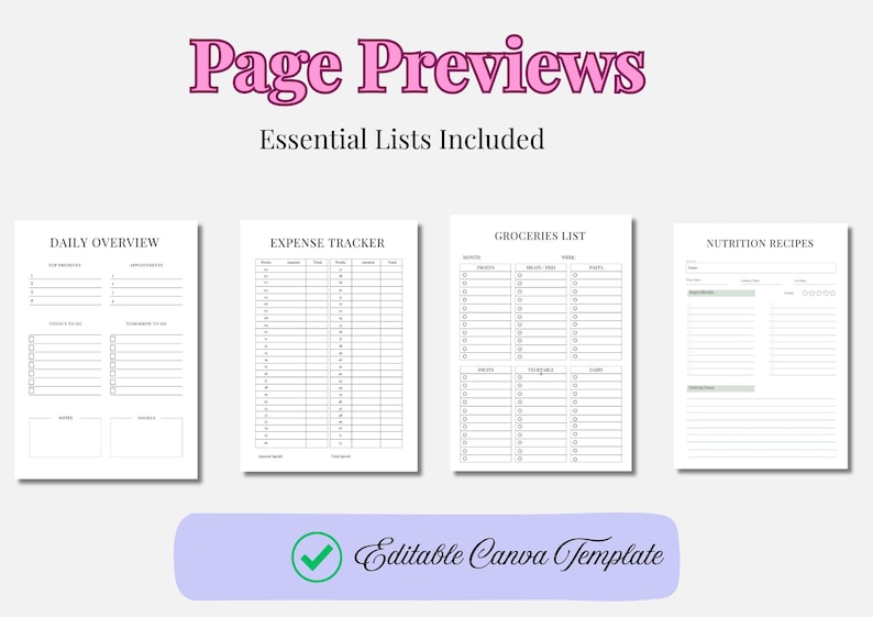 Life Planner Bundle 2026 | Busy Mom Planner, Monthly Overview , Study Organizer, Weekly Planner ...