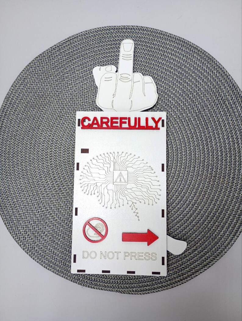 Funny Middle Finger Prank Box Laser; Cut File 3d Laser Cut Project for ...