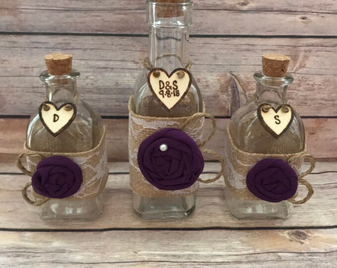 Unity Sand Ceremony Set, Rustic Sand Set, Wedding Accessory, Beach Sand ...