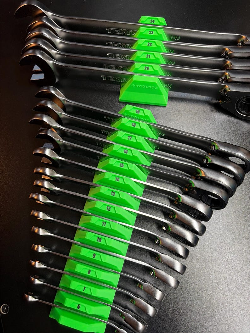 Wrench Holder Rails With ID Numbering - Magnetic Organizers - Toolbox ...