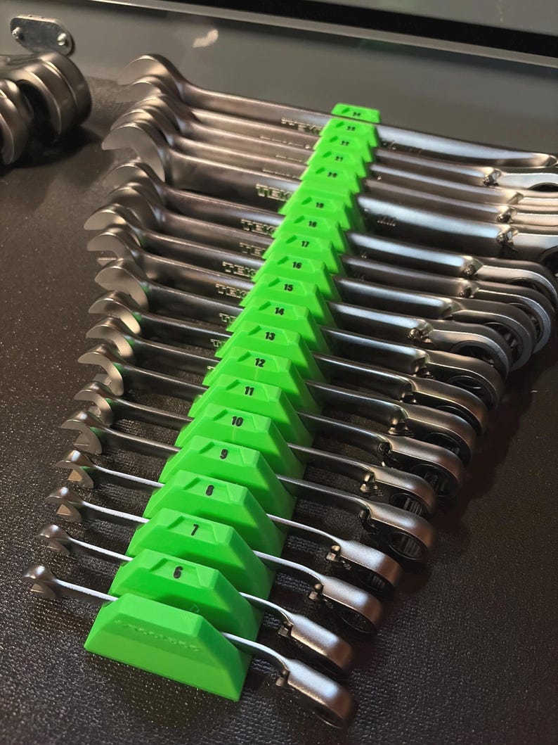Wrench Holder Rails With ID Numbering - Magnetic Organizers - Toolbox ...