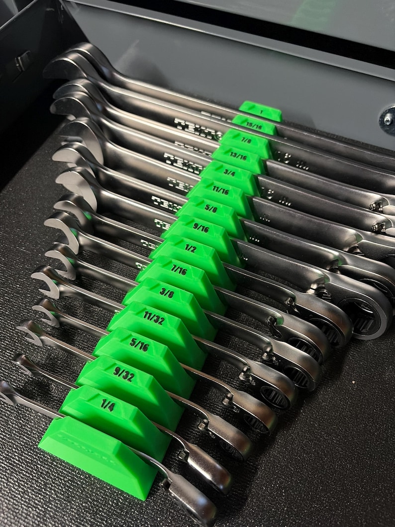 Wrench Holder Rails With ID Numbering - Magnetic Organizers - Toolbox ...