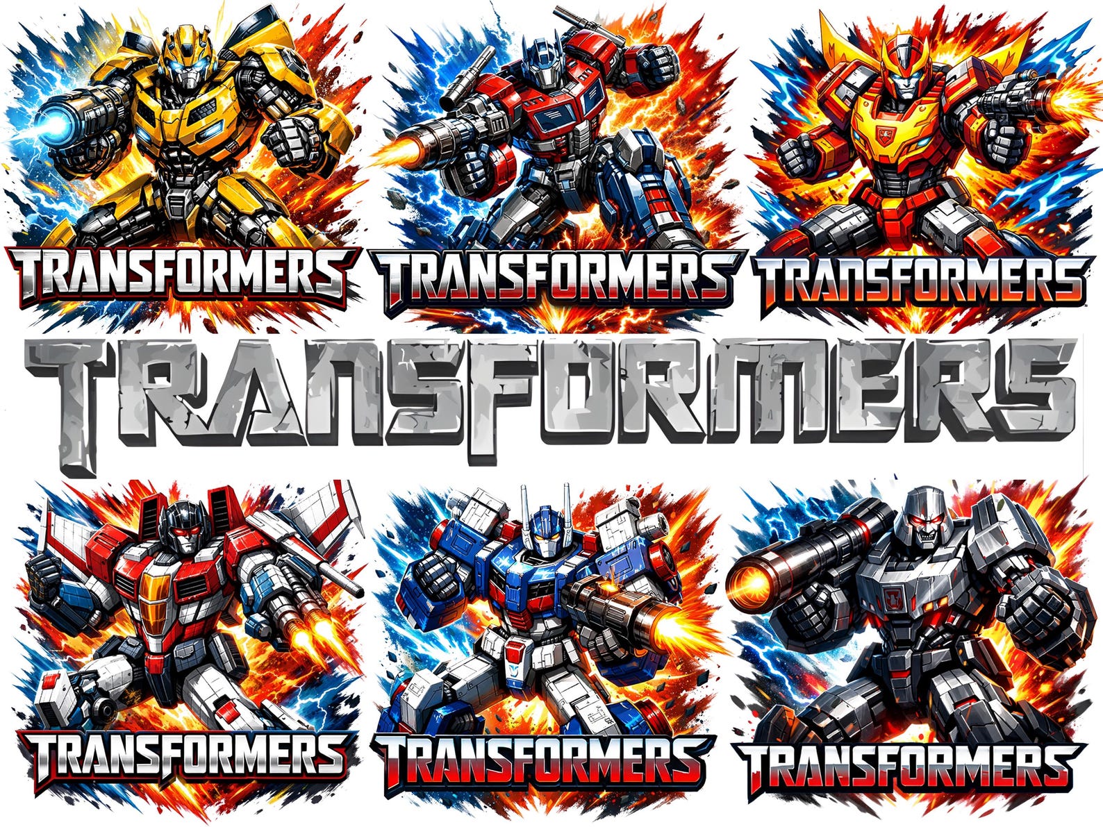 Transformers PNG Bundle, Transformer Autobots PNG, Transparent ...