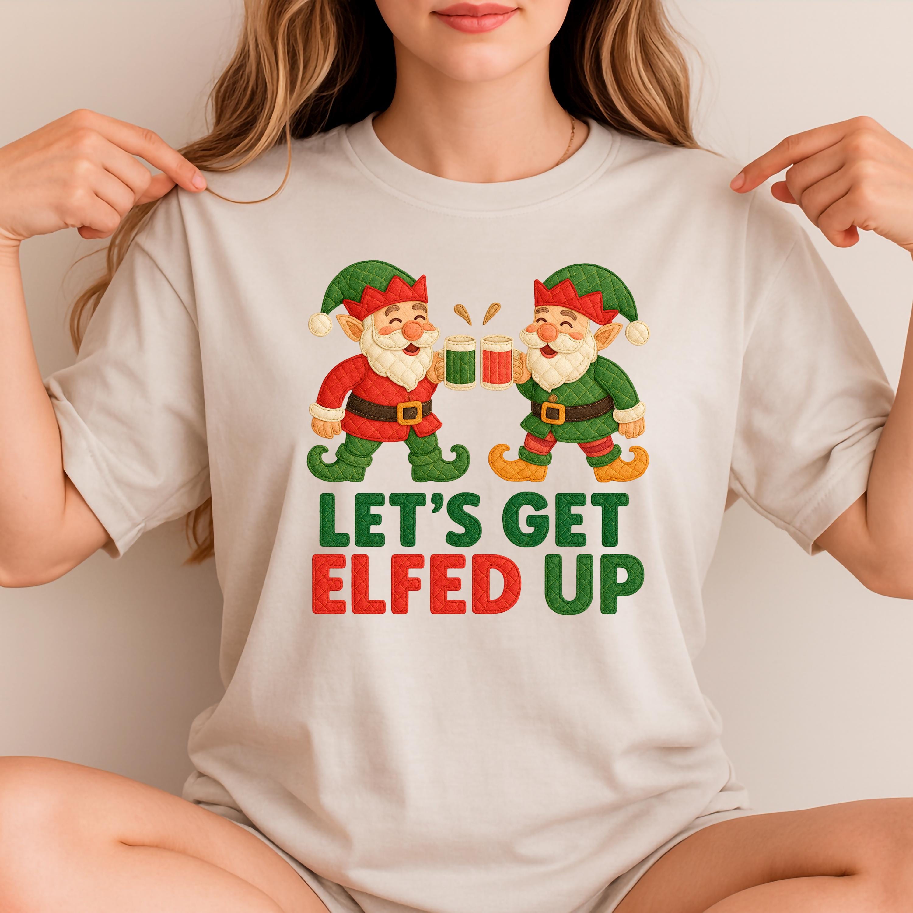 Let's Get Elfed up PNG: Funny Christmas Elf Clipart (digital Download ...