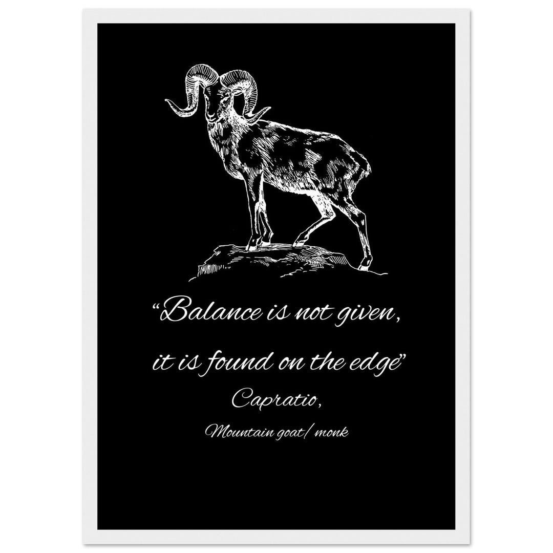 Capratius the Mountain Goat Motivational Quote Framed Wall Art Poster ...