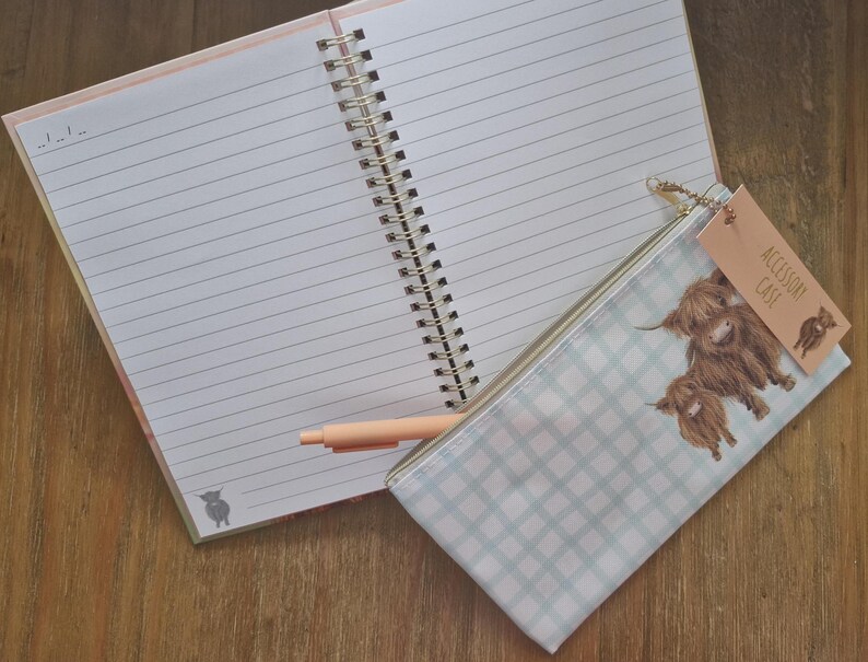 Highland Cow Stationery Set | A5 Notebook, A6 Notebooks, Memo Pad, Pens ...