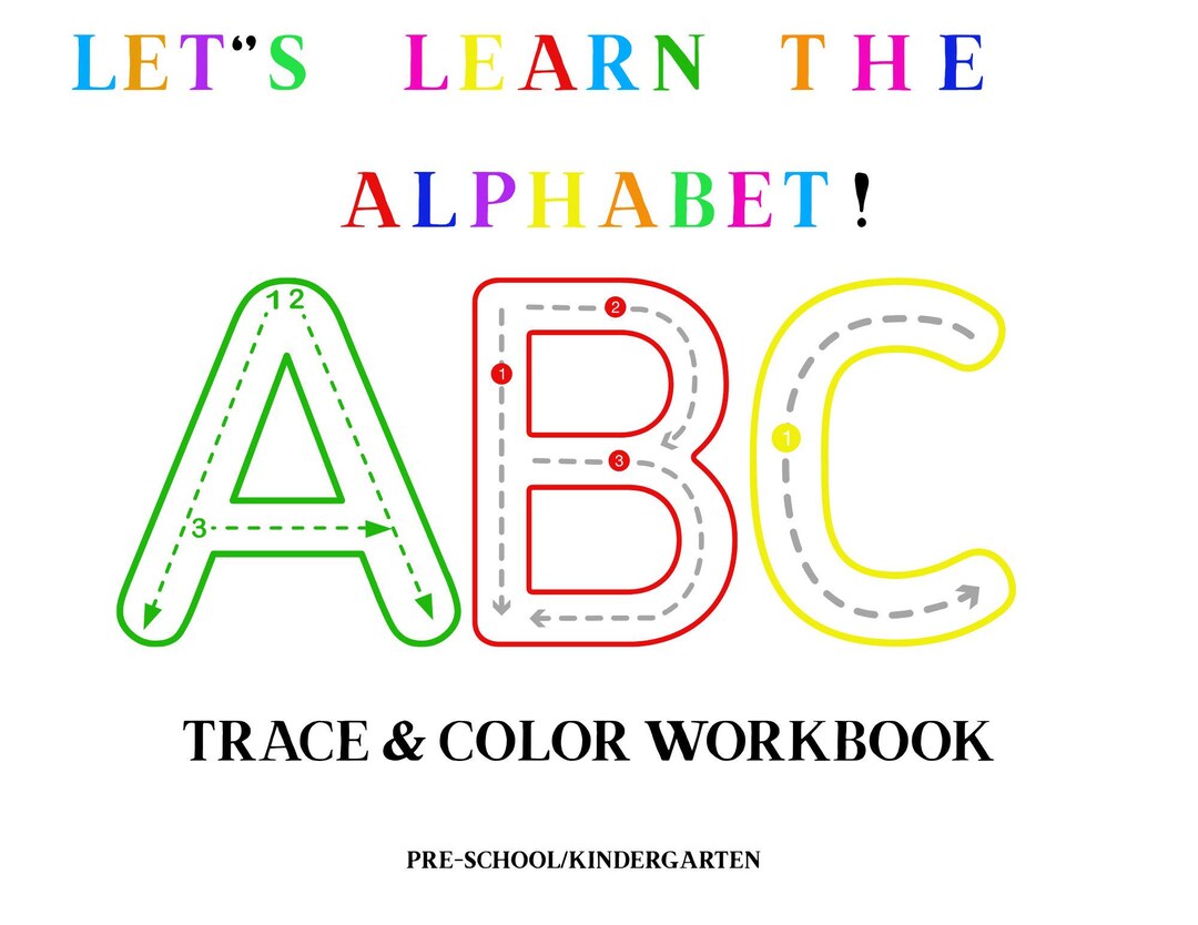 Let's Learn the Letters Alphabet Workbook Printable - Etsy