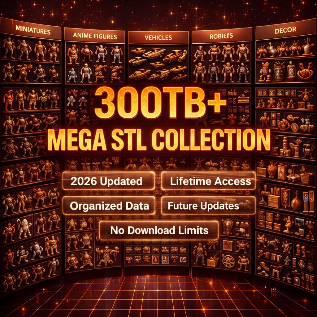 30,00,000+ STL Models 3D Print Collection |300 TB Library | Lifetime ...