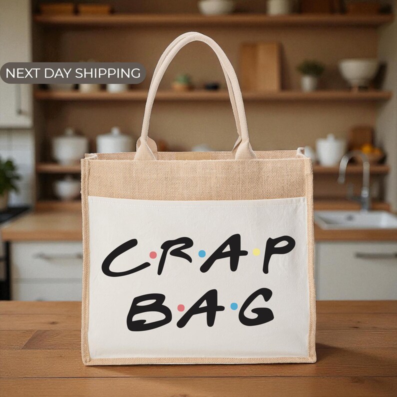 Friends TV Show Crap Bag Tote Bag, Funny Sitcom Inspired Canvas Bag ...