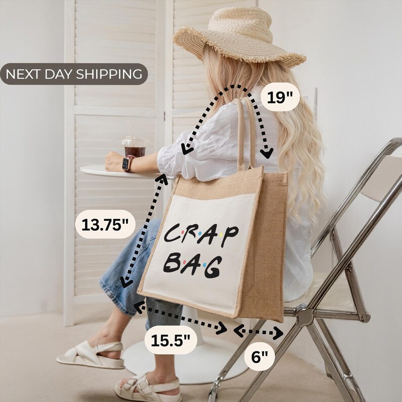 Friends TV Show Crap Bag Tote Bag, Funny Sitcom Inspired Canvas Bag ...