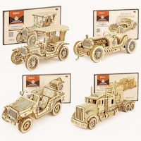 ROKR Steam Engine 3D Wooden Puzzle Robotime DIY Mechanical Model Kit ...