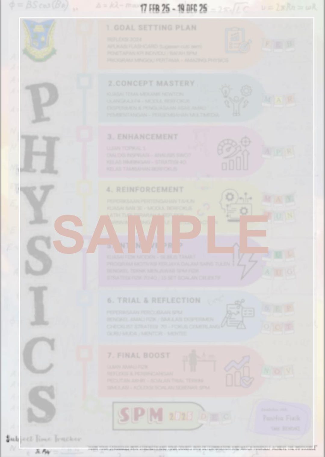 Canva Physics Time Tracker Template - Etsy