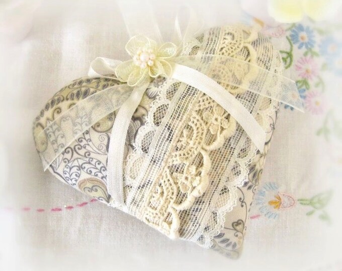 Heart Sachet 5 Inch Sachet Heart Neutral Heart Lavender - Etsy