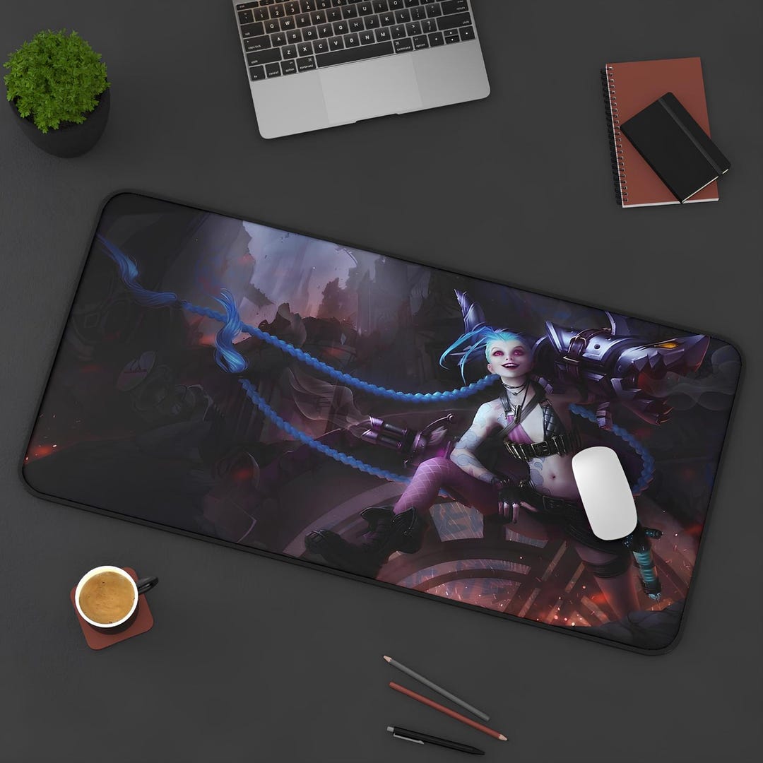 Arcane Jinx XL Gaming Mouse Pad | League of Legends Jinx Panel Desk Mat ...