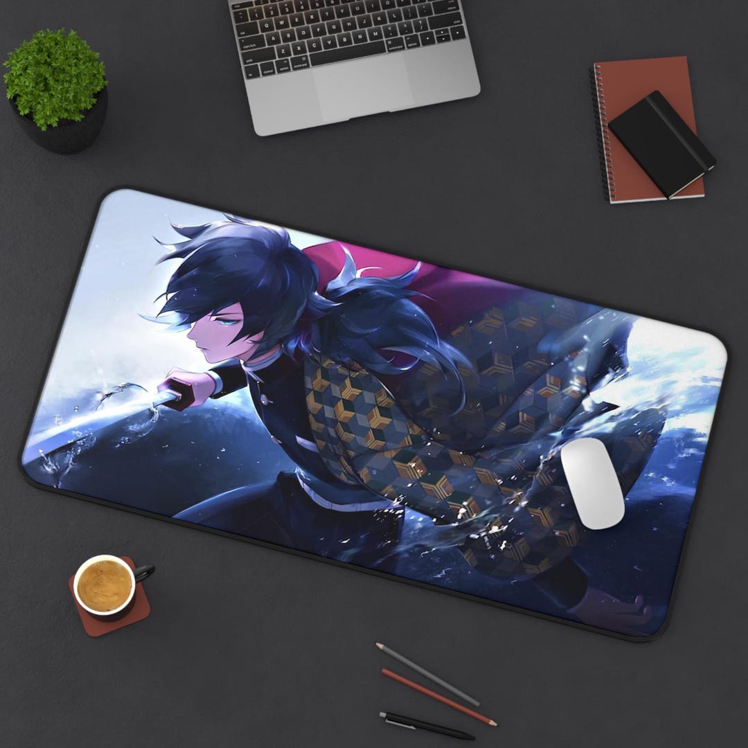 Demon Slayer Giyuu Tomioka Theme Desk Mat | Water Hashira Giyuu XL ...