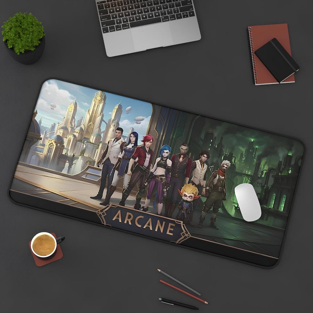 Arcane League of Legends Characters Theme Desk Mat | Jinx and Vi ...