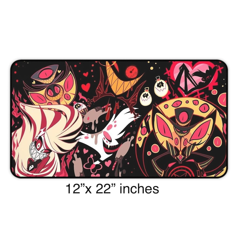 Hazbin Hotel Characters Chaos Deskmat | Charlie/ Vaggie/ Alastor XL ...