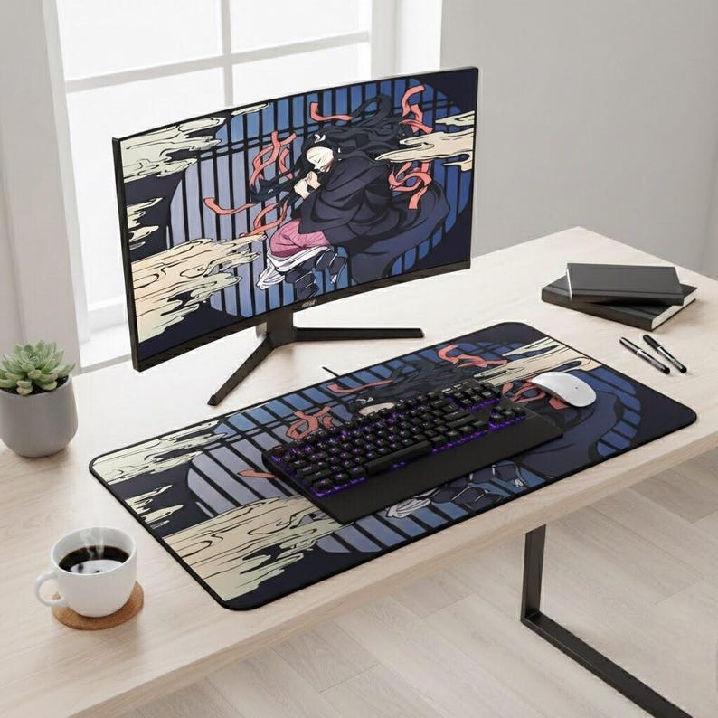 Demon Slayer Nezuko Kamado Energy Charge Desk Mat | Manga Anime XL ...