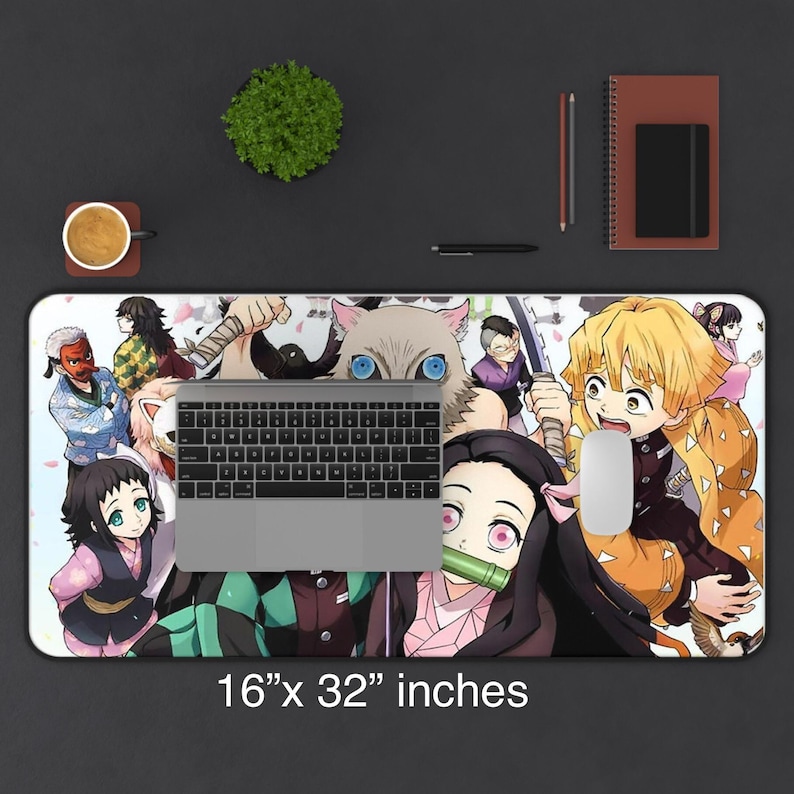 Anime Demon Slayer Full Characters Deskmat | Nezuko, Tanjiro, Zenitsu ...
