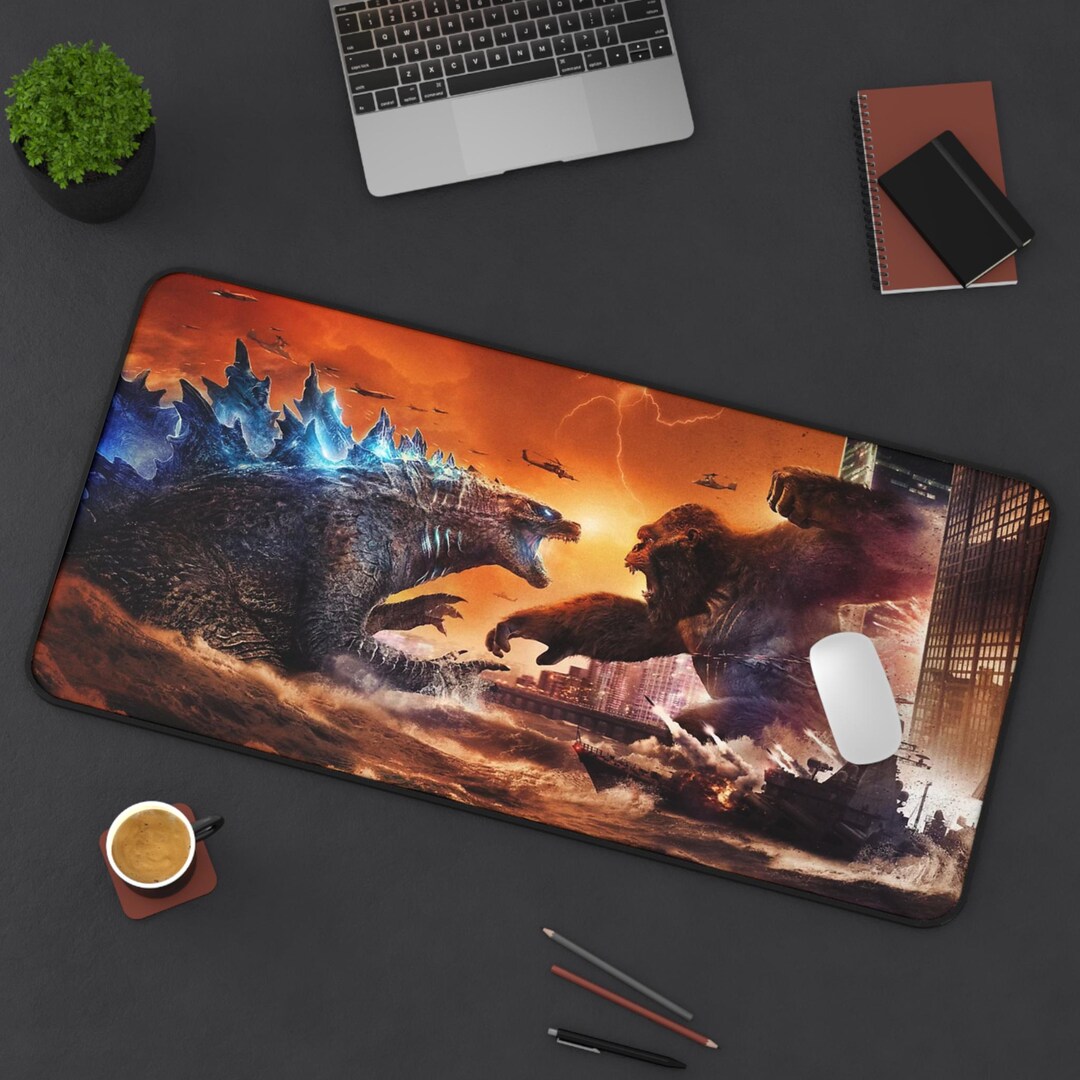 Godzilla Vs Kong Extended Desk Mat | Epic Kaiju Battle Godzilla Vs Kong ...