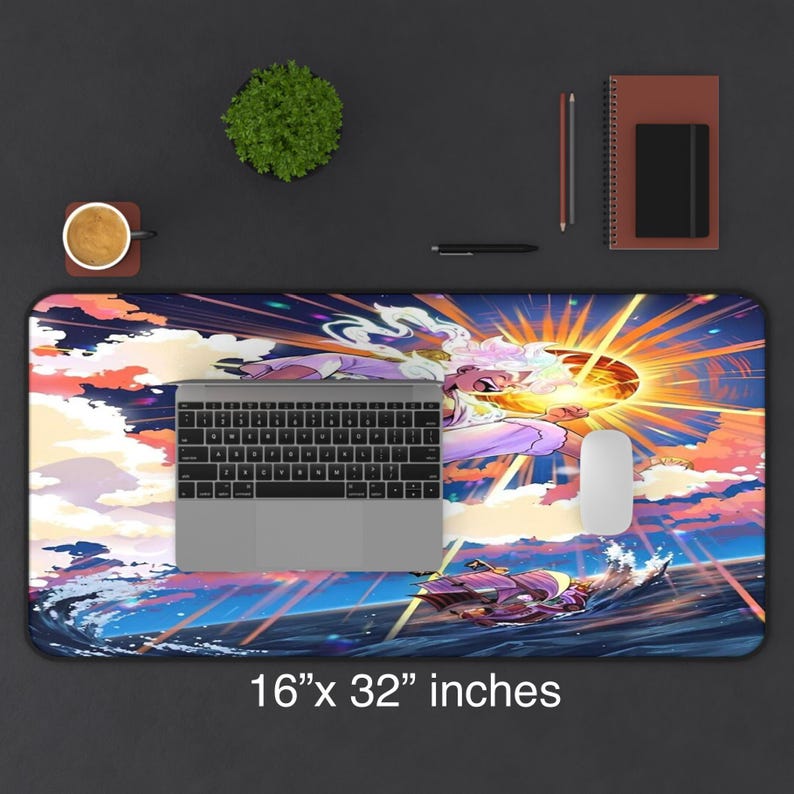 One Piece Luffy Gear 5 Desk Mat | Sun God Nika Theme Mouse Pad | Joy ...