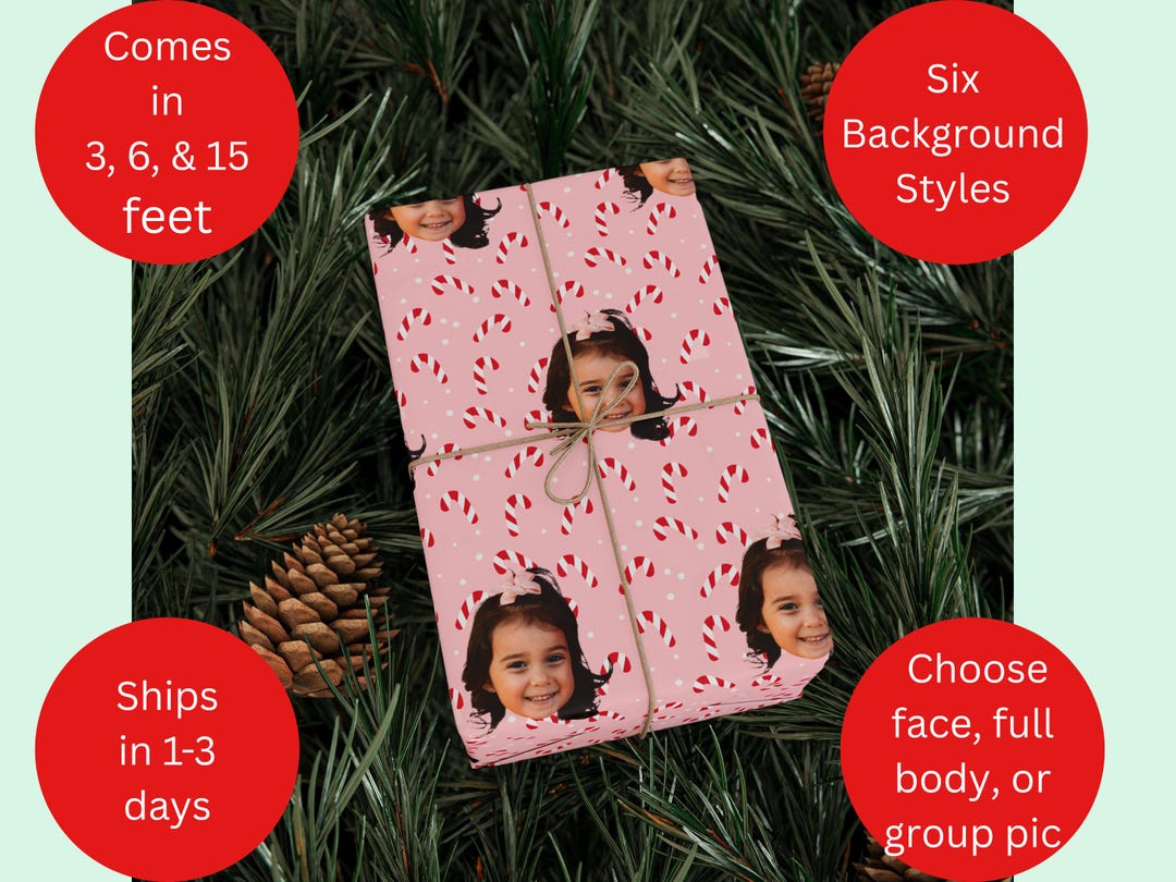 Custom Photo Pattern Wrapping Papers | Personalized Photo Christmas ...