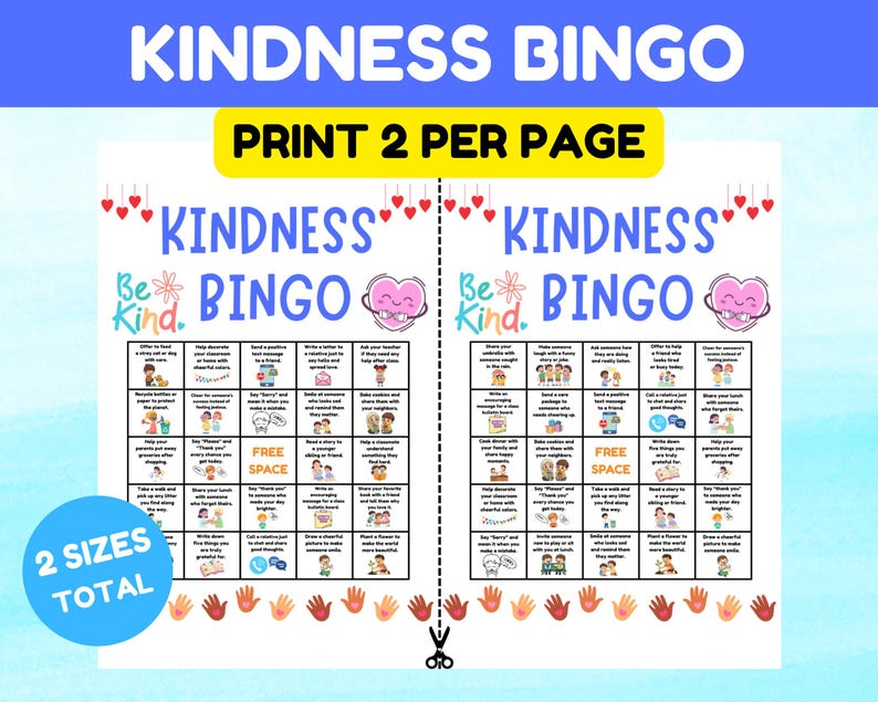 Kindness Bingo Printable Game: Social Emotional Learning (digital ...