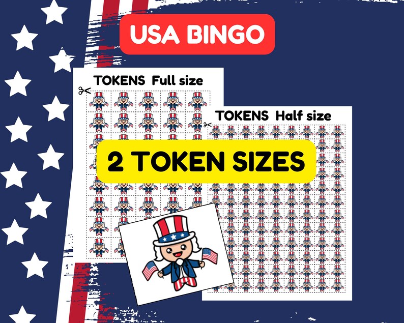 USA Bingo Cards, American Landmarks Game, Patriotic 4th July Fun ...