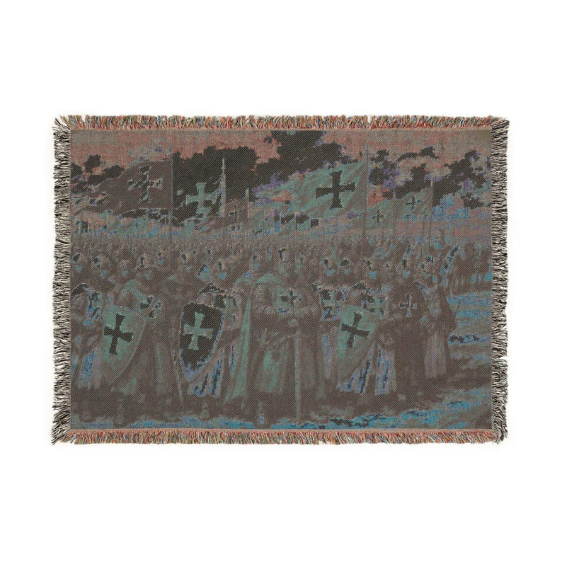 Medieval Crusader Knight Tapestry Wall Hanging Antique Battle Banner ...