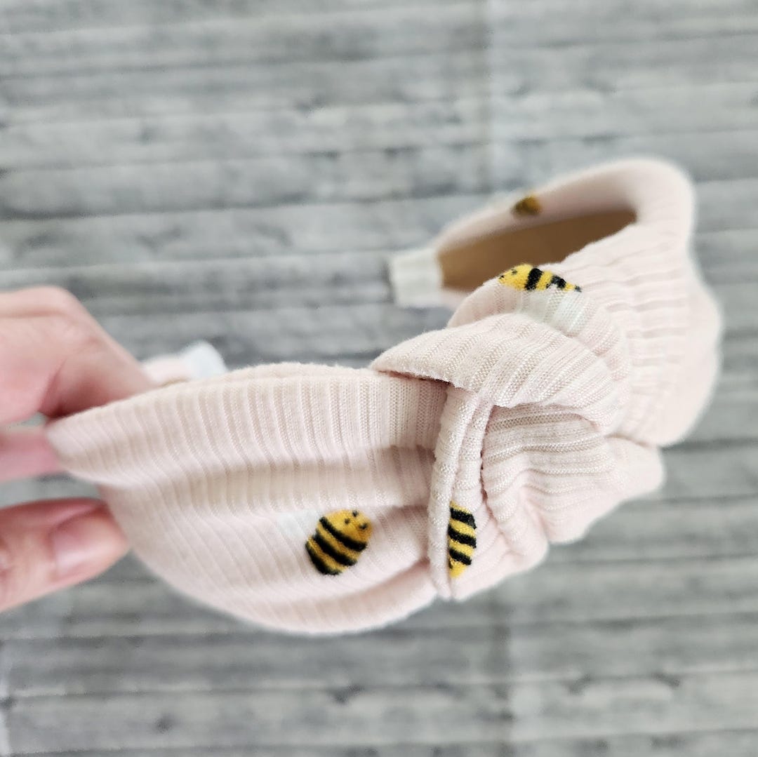 Bee Headband, Light Pink Headband, Adult Headbands, Knot Headband, Gift ...