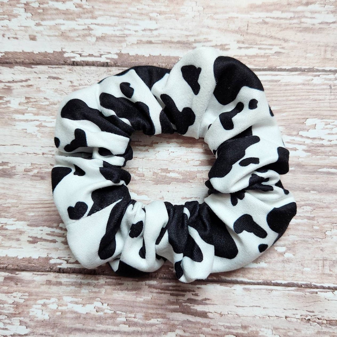 Cow Print Scrunchies, Animal Print Scrunchies, Hair Ties, Hair ...
