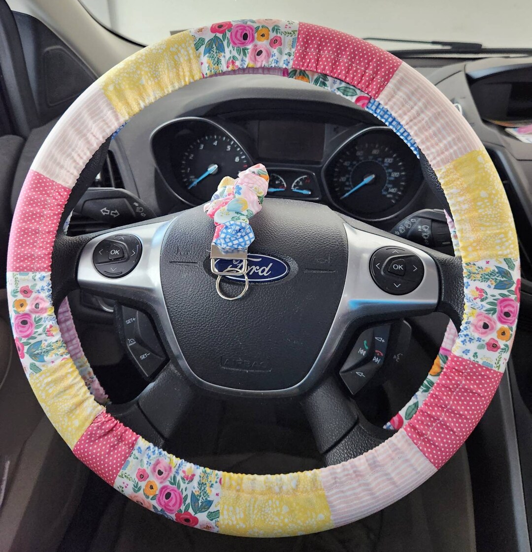 Patchwork Quilt Design Steering Wheel Cover Organic Cotton - Etsy