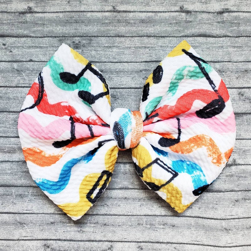 Music Hair Bow - Etsy