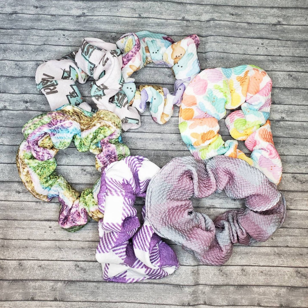 Easter Scrunchies, Spring Scrunchies, Hair Ties, Easter Gift for Her ...
