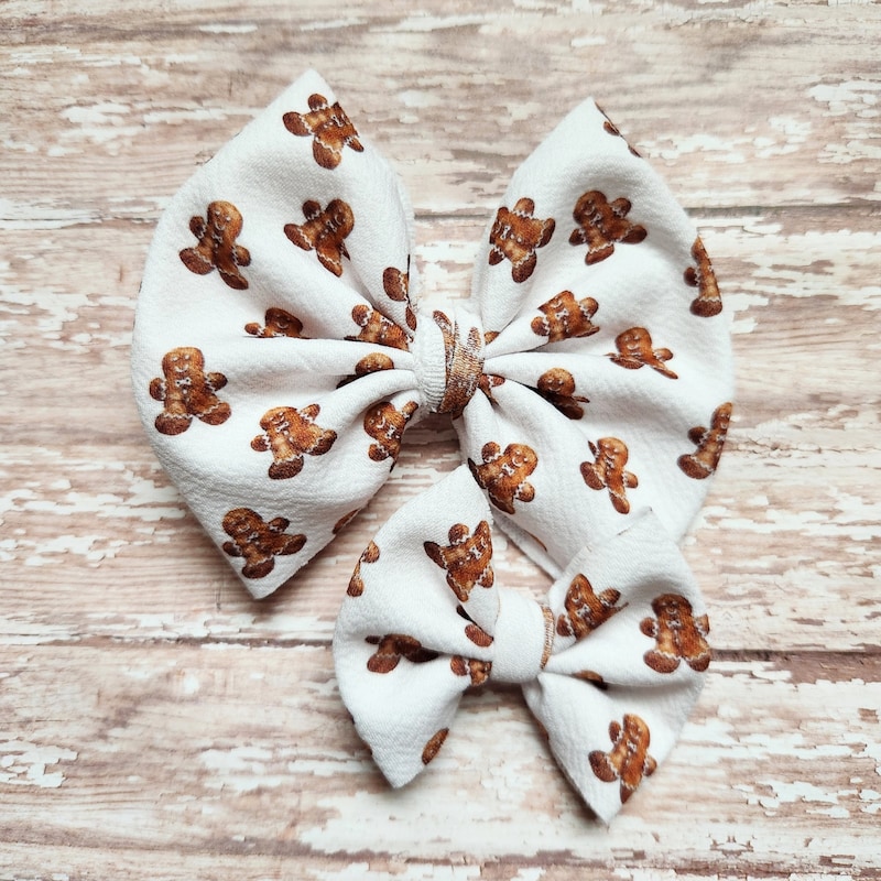 Gingerbread Hair Bow - Etsy