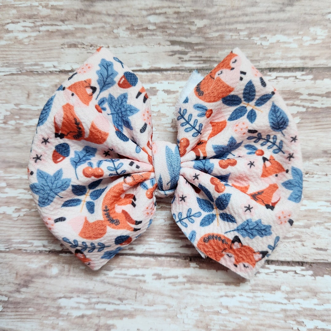 Fox Bow, Fall Bow, Hair Clip, Headband, Hair Accessories, Fall Gift for Her - Etsy